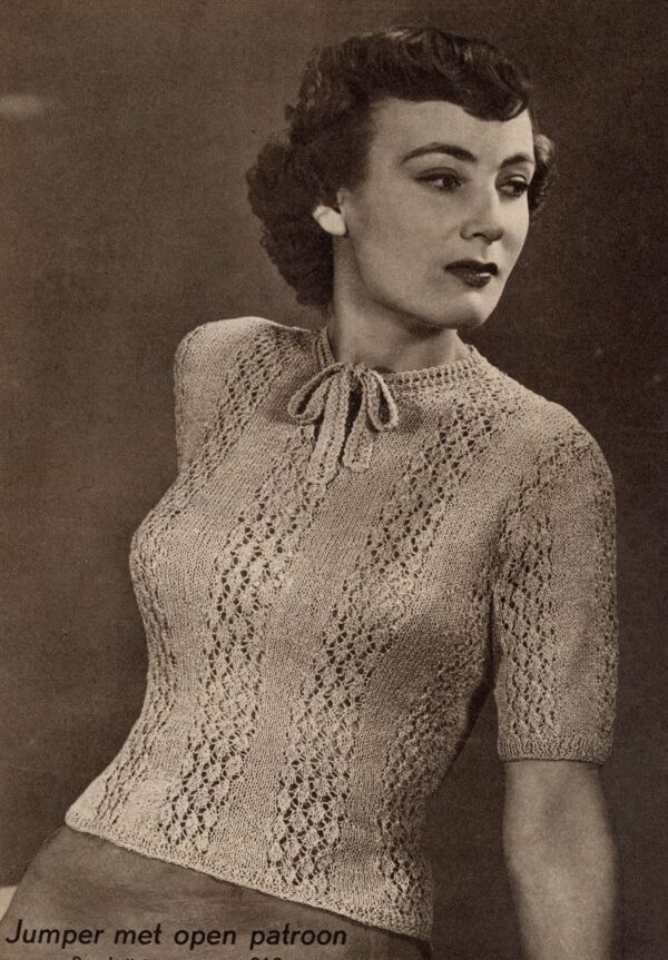 Jumper met open patroon – Vintage Breipatronen | Vintage Haakpatronen ...
